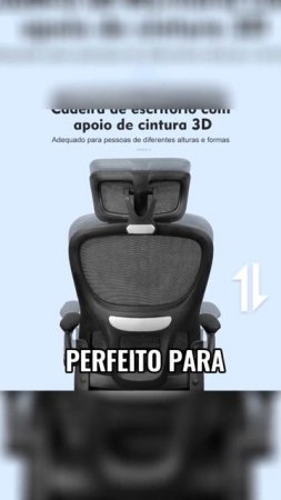 Cadeira de escritório design ergonômico com suporte lombar independente malha respirável e encosto