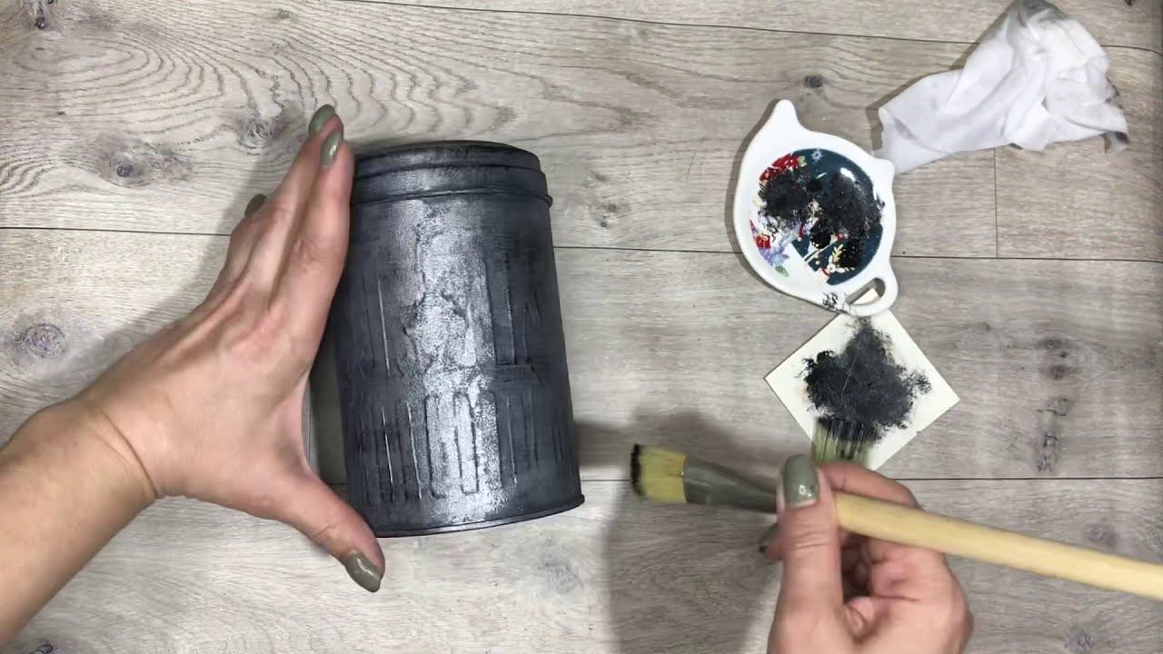 DIY | Перекраска банки для хранения | Имитация оцинковки