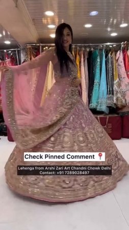 Dreamy Pink Bridal Lehenga Choli😍Shopping in Chandni Chowk#shorts #ashortaday #lehenga #shadi