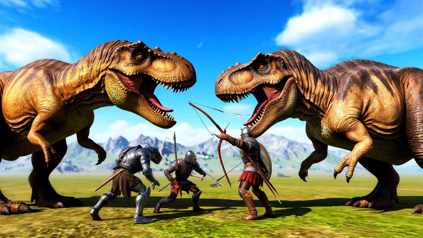 Битва Титанов! Лучники vs Динозавры в Animal Revolt Battle Simulator!