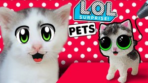 LOL SURPRISE КОШЕЧКА МУРКА! КУКЛЫ ЛОЛ 3Д РУЧКОЙ! наши LOL PETS БАФФИ и МАЛЫШ! А ну-ка давай-ка
