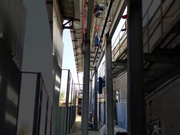 Динамические испытания жесткой анкерной линии SST - SAFE SYSTEM TECHNOLOGY. Сброс груза 100кг