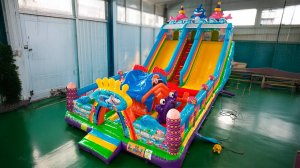 Коммерческий надувной батут «На морском дне 3», 15x7x7 м