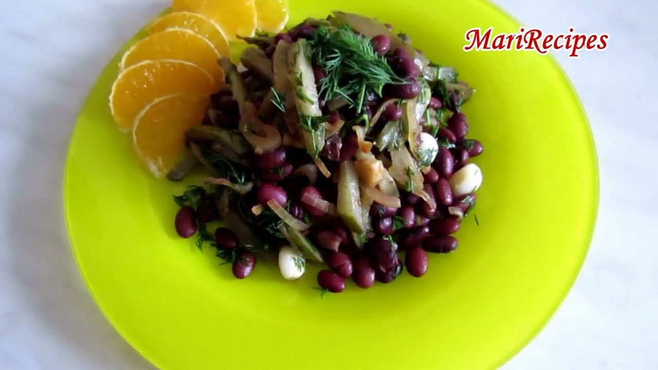 Vegan bean SALAD with pickles! SALAD in THE POST! ПОСТНЫЙ САЛАТ из фасоли с солёными огурцами