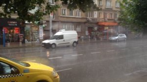 Rainfall in Sofia, Bulgaria