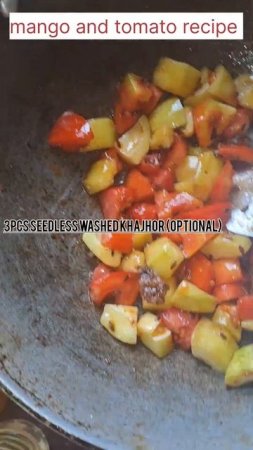 mango and tomato 🍅 😋 recipe try it now#shorts #shortsrecipe #india #odisha @creativesonalika001