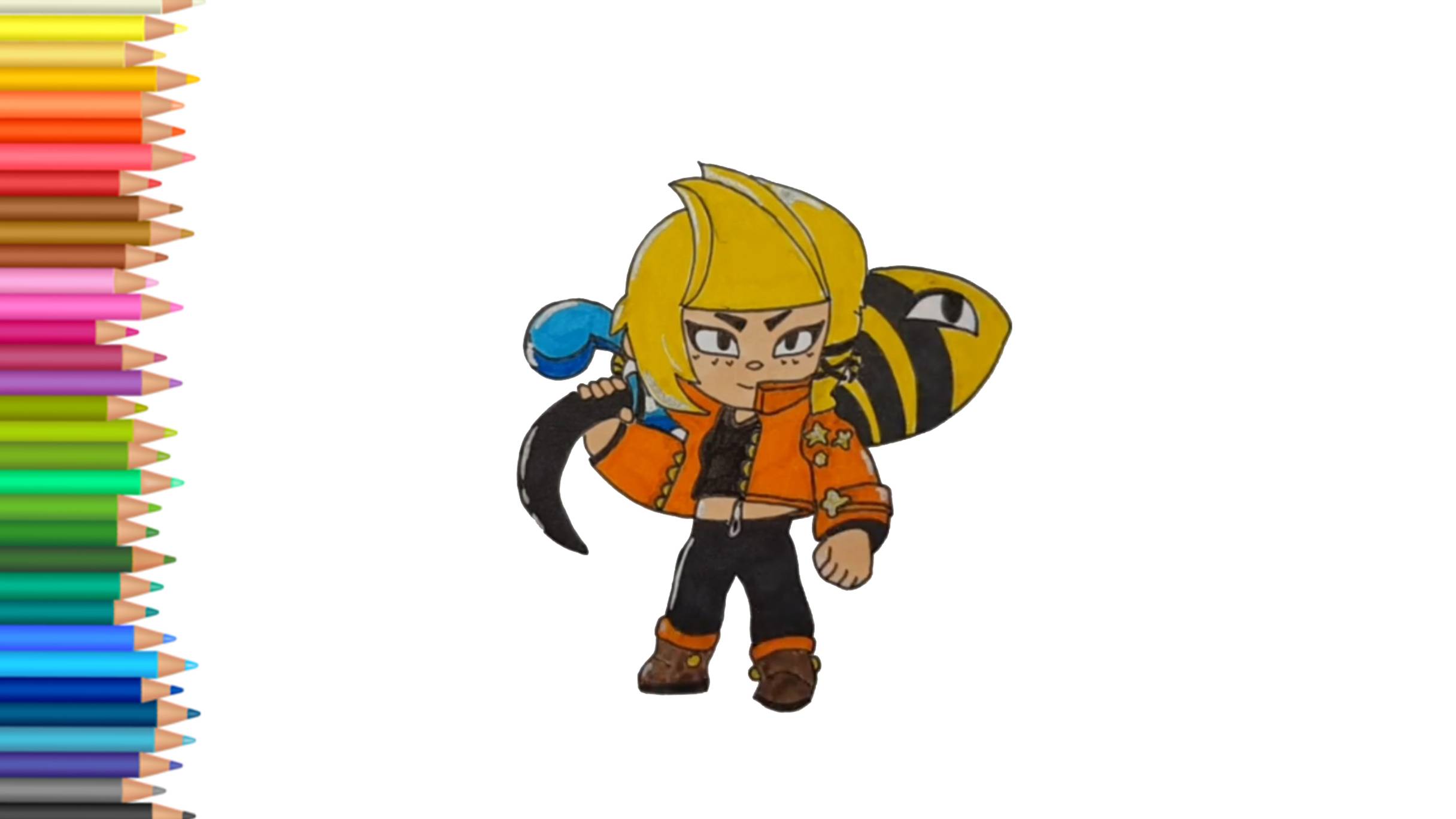 Как нарисовать БиБи скин Пчела из Бравл Старс ⭐