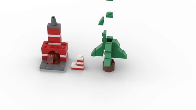 LEGO.Как построить елку, камин, подарки на рождество из лего.Полибег 40009 #lego#tutorial#bricklady