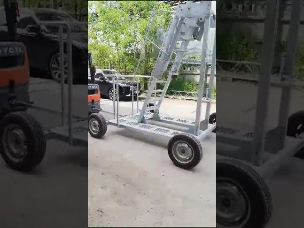 Лестница для обслуживания автоцистерн на автомобильных колесах 2800 4200 перевозка погрузчиком