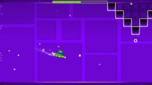 второй уровень в геометри даш на 3 монеты