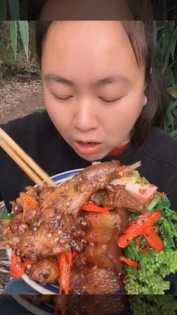 Food Spicy Fried Rabbit is so delicious  It tastes so good #mukbang #countryfoods #spicyfood
