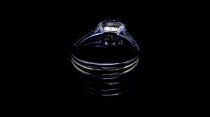 Square Halo Radiant Cut Natural Fancy Yellow Canary Diamond Engagement Ring