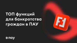 ТОП-10 функций ПАУ для банкротства граждан