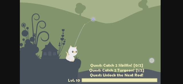 Играю в Cat goes fishing (часть 12). Наконец-то купил самую лучшую удочку!!!