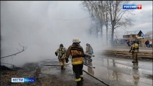 Более 30 огнеборцев МЧС России ликвидировали пожар на Большой Подгорной