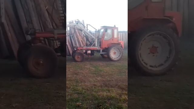 Трактор🚜 Т-16, разгрузка сена в рулонах, часть 2.Сенокос