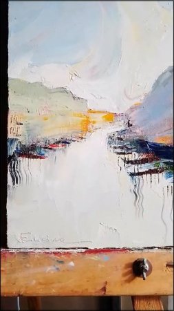 Grand Canal expressionism art. Oil on linen.
