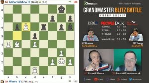 Накамура - Харикришна, 13 партия, 3+2. Блиц Chess.com 1/4, 04.05.2016