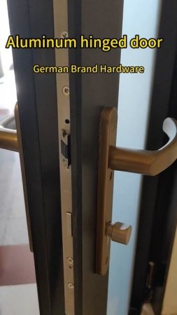 Aluminum double hinged door #house #home #aluminium #door #energy #glassdoor #building