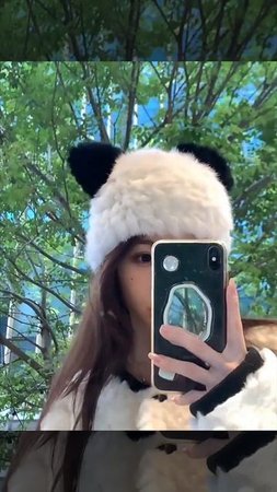 Chinese Panda Head Designed Winter Bucket Hat Warm Fur Wool Outdoor Fisherman Cap