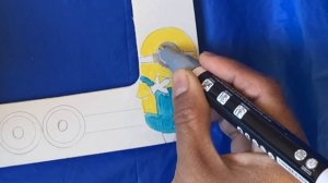 DIY MINION PHOTO FRAME PAINTING PINTAR OIL MARKERS REVIEW
