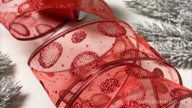 Лента для декорирования ВОЗДУШНАЯ НЕЖНОСТЬ - МЫЛЬНЫЕ ПУЗЫРИ, красная, 6х270 см, 767921050-1