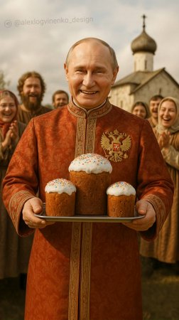 Пасха в России ИИ  #трамп #путин #макрон #kling #лукашенко #шольц #ии #путин нейросеть #нейросеть