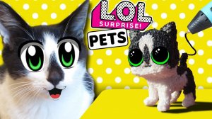 КУКЛЫ ЛОЛ КОТ МАЛЫШ и КРОЛИК БАФФИ! наши LOL PETS! LOL SURPRISE 3Д РУЧКОЙ ! А ну-ка давай-ка