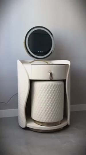 Туалетный столик для макияжа Light с пуфиком и зеркалом, 60х60х73 см