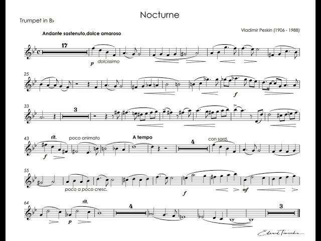 Peskin, Vladimir - Nocturne - Timofei Dokshizer trumpet Bb
