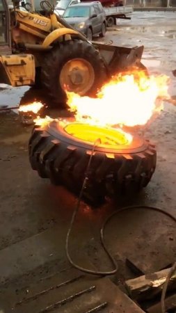 Взорвали колесо