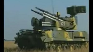 Tunguska anti aircraft vehicle