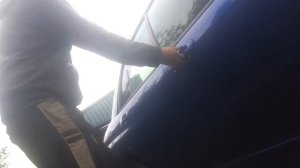Little blue guy run over by subaru