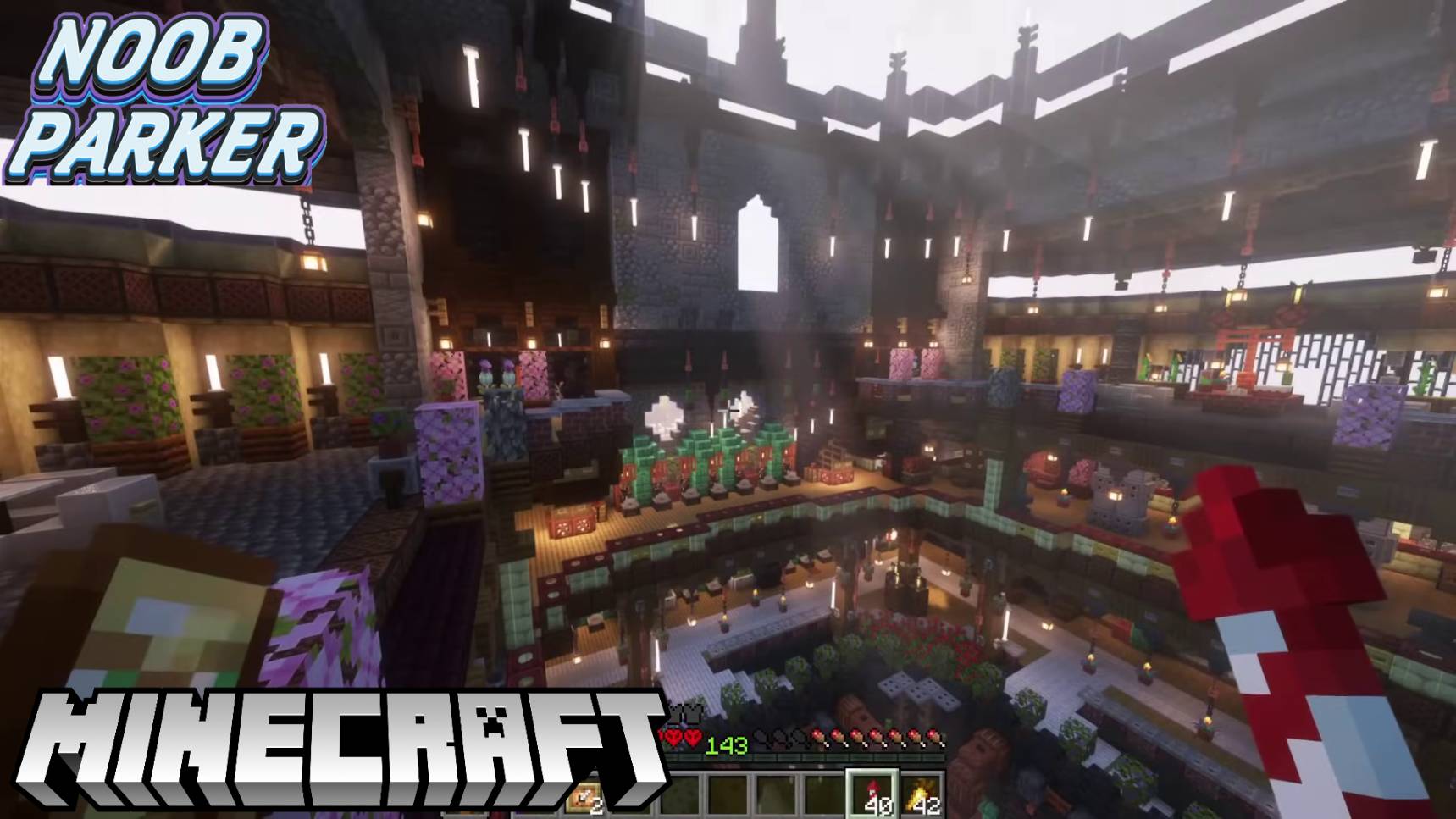 Строительство огромного торгового зала каменщиков в  Майнкрафте minecraft