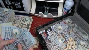 Office ASMR: 300,000$ Cash Money-Sorting-Counting-Strapping-Stacks of 100$ 50$ 20$ Bills