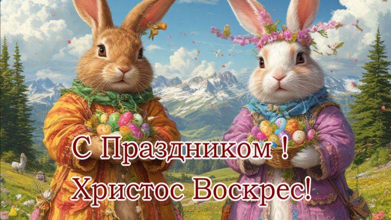 ПОЗДРАВЛЯЮ С ПАСХОЙ . ХРИСТОС ВОСКРЕС .