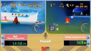 DKR Triathlon: Match 11 (Car) - Wait... This Isn't Mario Kart vs Diddy's Dumptruck Ass