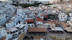 Albufeira Beach Back to the Baltum Hotel's Roof Terrace! - DJI Mini 3 Pro