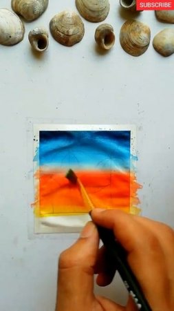 Watercolor painting 🎨 Beautiful scenery painting for beginners