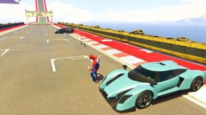 GTA 5 Crazy Ragdolls | Spiderman On Rainbow Spiders Bridge (Spiderman Fails Shark Jumps)