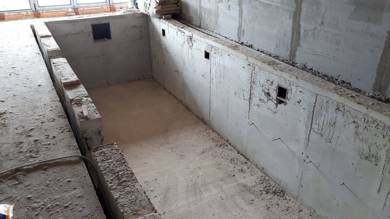 Чаша Скиммерного Бетонного Бассейна. Строительство бассейна скиммерного типа - Чаша из бетона