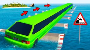 ПРОЕХАЛ ВОДНЫЕ КОЧКИ НА САМОЙ ДЛИННОЙ ВАЗ 2113 В ГТА 5! ЭКСПЕРИМЕНТЫ В GTA 5