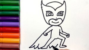 Kolay Çizimler | Pijamaskeliler Nasıl Çizilir | Owlette Çizimi | Kawaii Resim Çizimleri