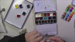 WATERCOLOR: setting up my travel palette - choosing the right set of colors and other supplies