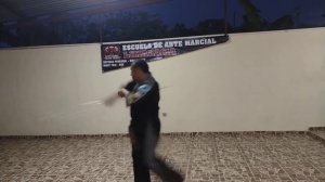 Forma con arma. Maestro José Trinidad Castillo. Lima lama Fénix