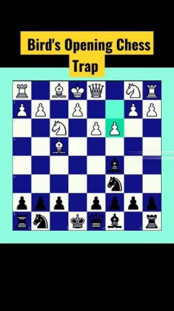 Best Bird's Opening Chess Trap: #chess #chessgame#chessrush #chesstricks #shorts
