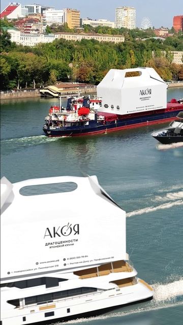 Доставка ОГРОМНЫХ роллов и суши на корабле по реке!