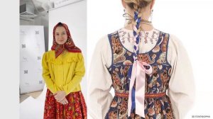 Интервью с Анной Хмельковой во время оцифровки костюмов из коллекции Студии “Русские начала”