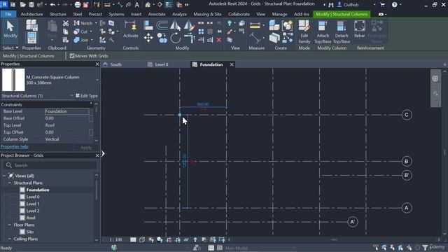 1.7. Placing the Columns