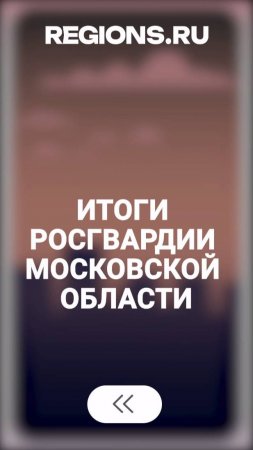 Итоги Росгвардии Московской области